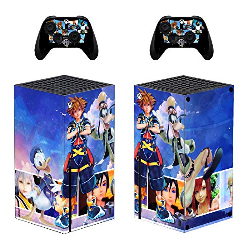 FELIPE SEIJI KUBA Vinyl Skin Sticker Cover Decal for Microsoft Xbox Series X Console and Remote Controllers Kingdom Hearts HD Printing