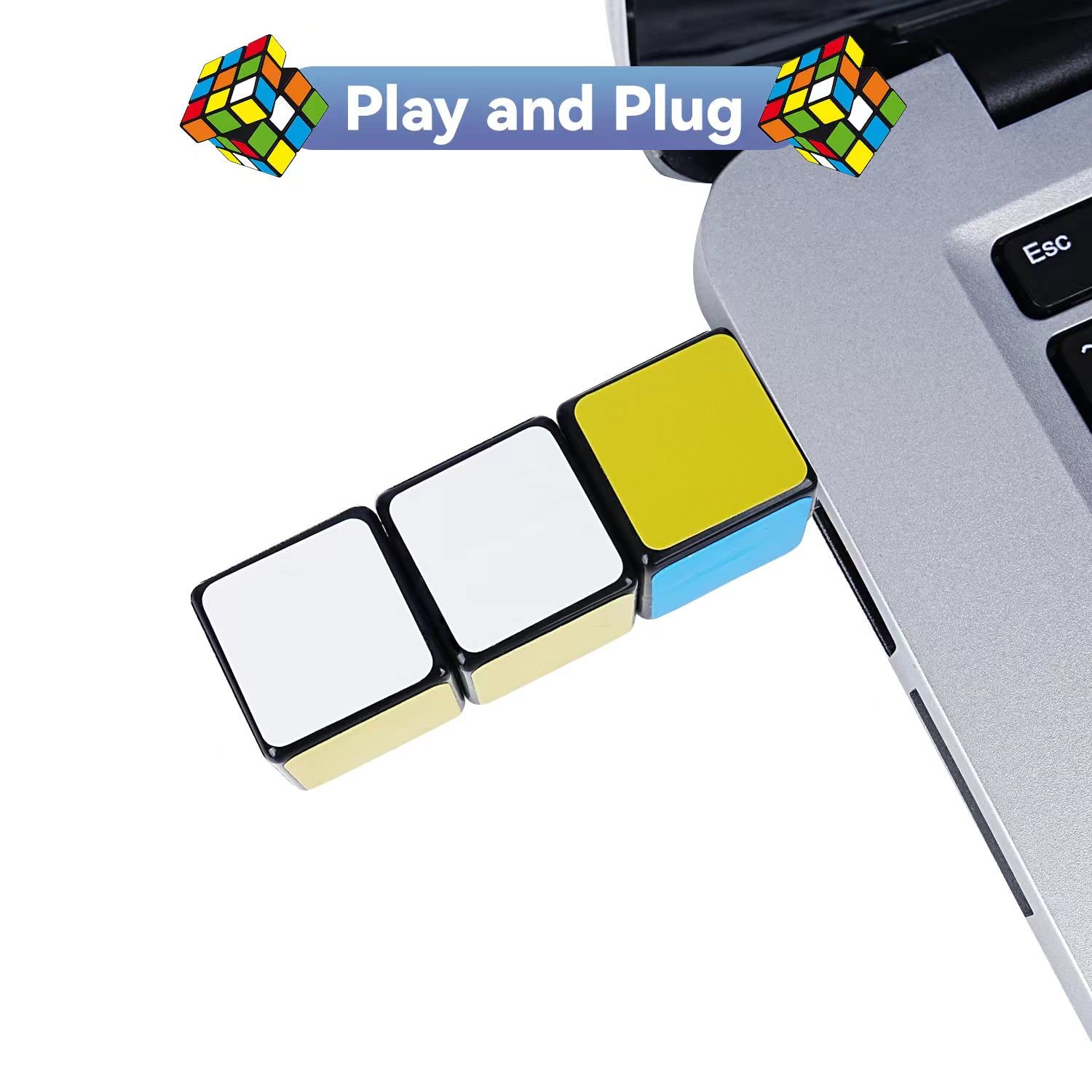 LEIZHAN Cute USB Flash Drive Computer Memory Stick USB Pendrive for Teachers, Students, Family and Friends (64GB, Magic Cube)