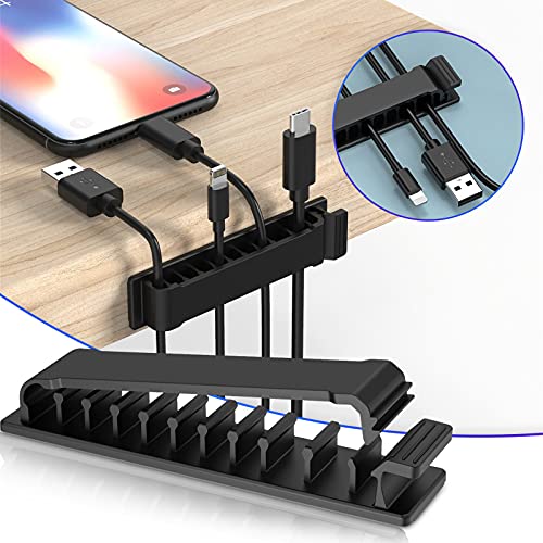 Network Storage Self-Adhesive Cable Buckle Nail Cable Holder Cable Clamp Cable Data Wall Usbhub3.0 Powe 7 Port (Black, One Size)