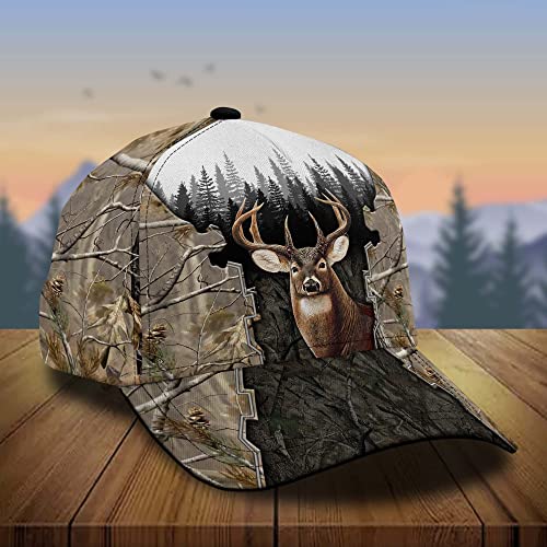 Hatstalk 3D Printed Aleandro Cotta Camouflage Deer Hunting Hat, Outdoor Outfit Big Buck Country Gift