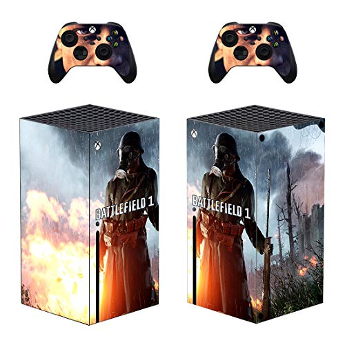 FELIPE SEIJI KUBA Xbox Series X Skin Set Vinyl Decal Skin Stickers Protective for Xbox Series X Console Kinect 2 Controllers - Battle War