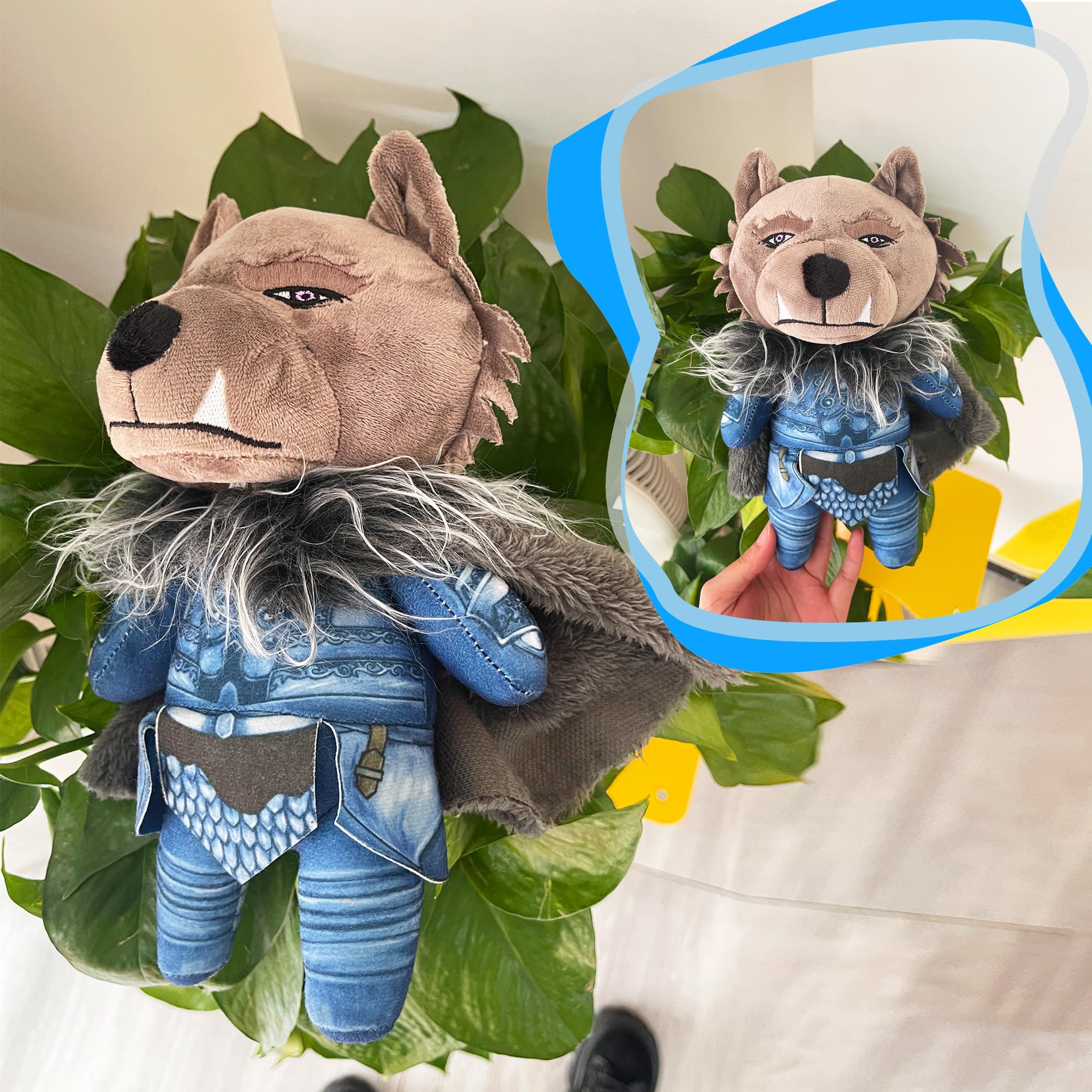 Liokoon Blaidd Werewolf Figure Ring Merch Wolf Doll Plush Stuffed Dress Up Wolf Man Toy Gift 9'' Aged 15+