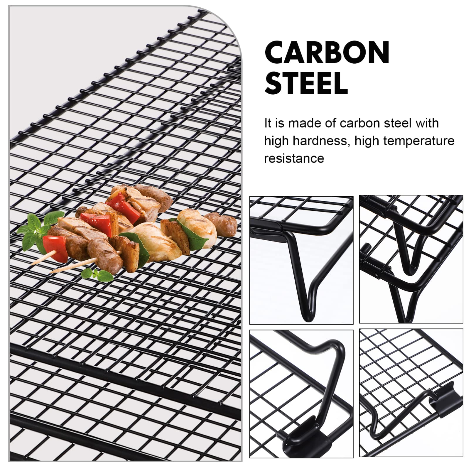 Luxshiny Baking Rack Stackable Cooling Rack, 2 Tier Cooling Racks with Brush for Cooking and Baking, Cookie Cooling Rack Baking Racks, Drying Racks Baking Supplies