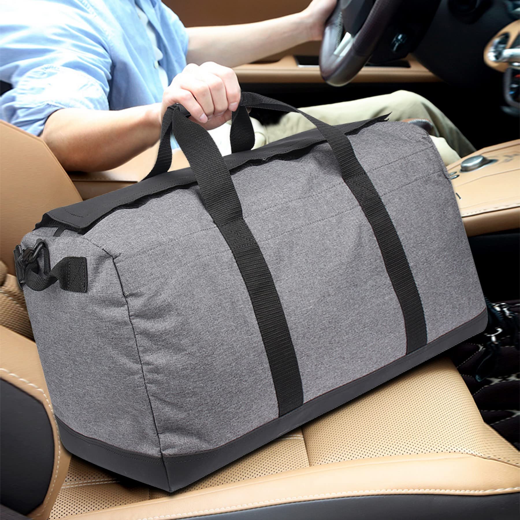 FIREDOG Smell Proof Duffle Bag, Large Smell Proof Bag for Travel Storage(21.5”x10”x12”)