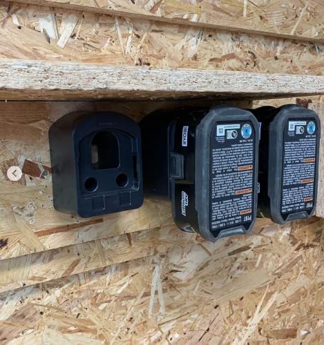 StealthMounts 18V Ryobi Battery Holder - 4 Pack | Ryobi Battery Mount | Ryobi Battery Storage | Ryobi Organizer | Ryobi Battery Holder Wall Mount | Ryobi 18V Battery Mount | Made in UK