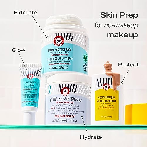 First Aid Beauty Facial Radiance Pads β Daily Exfoliating Pads with AHA that Help Tone & Brighten Skin β 60 Count