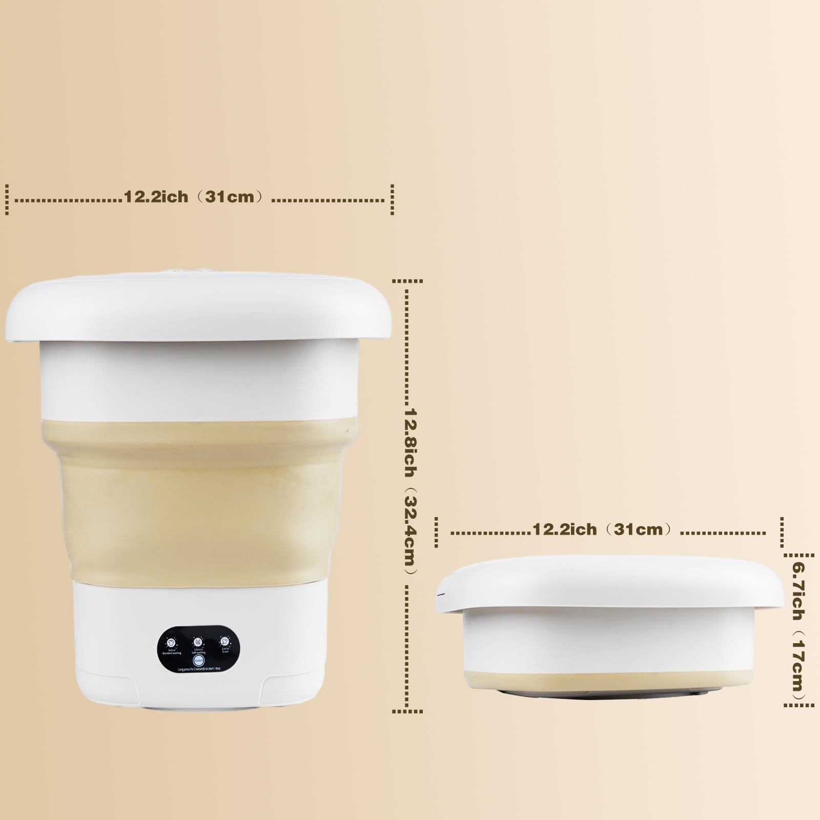 Small Portable Washing Machine, Mini Washer, 9L Upgraded Large Capacity Foldable Washer, Deep Cleaning of Underwear, Baby Clothes And Other Small Clothes.Suitable for Apartments, Dormitories, Hotel