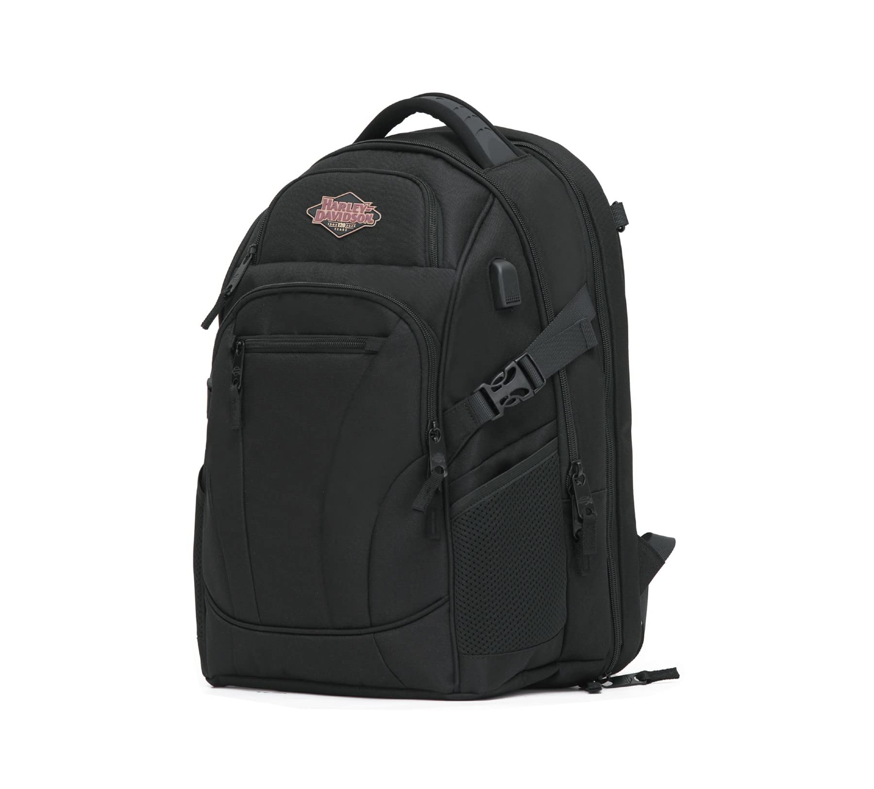 Harley-Davidson 120th Anniversary 'Renegade' USB Water-Resistant Backpack- Black