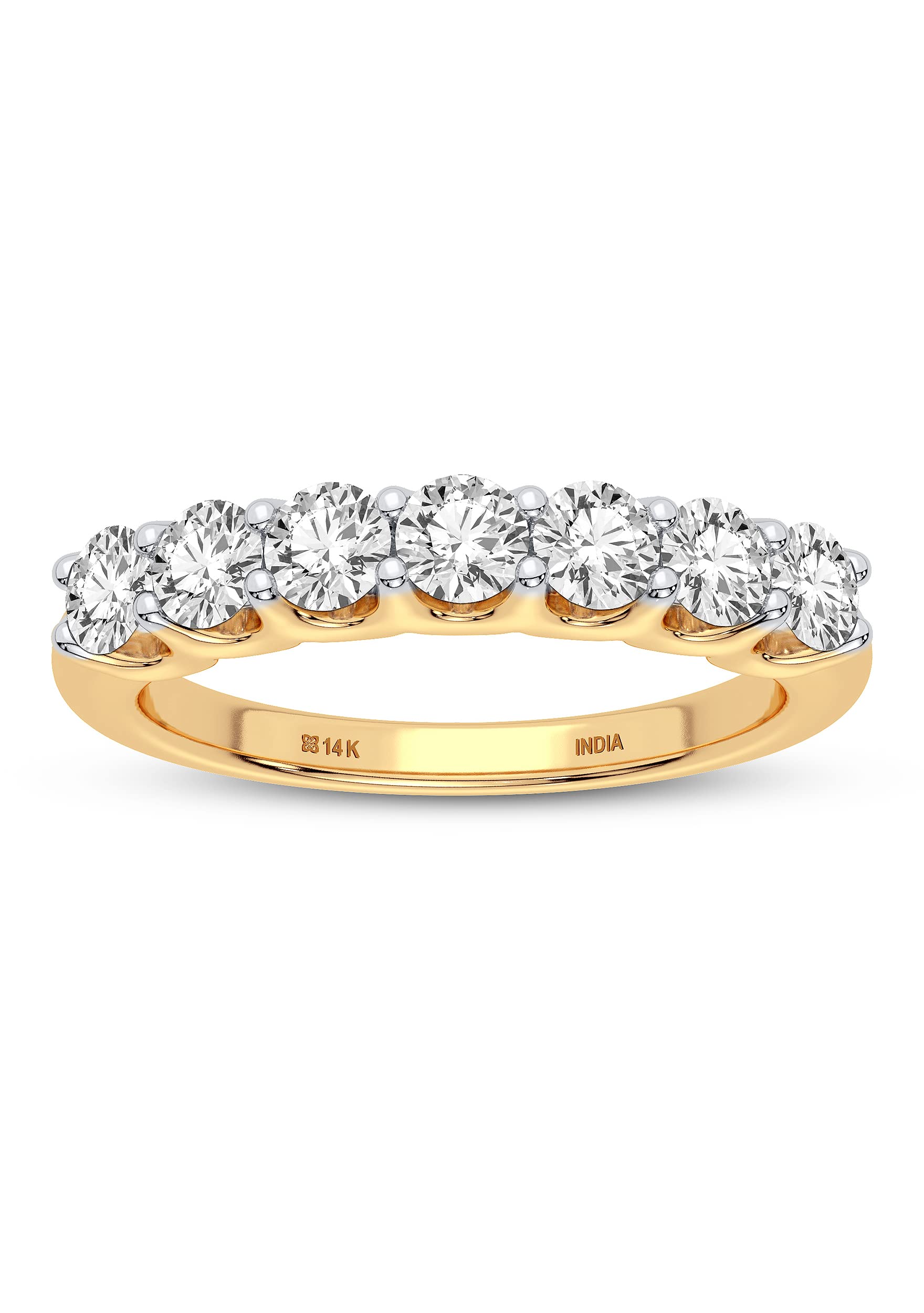 Femme Luxe 14K Gold 1.40 carat Lab-Grown Brilliant Diamond Eternity Band Ring for Women, Gift Ready Packaging (14K Yellow Gold)