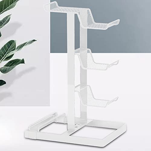 KOZEEY Universal Gaming Headset Stand Stable Tabletop Organizer Phone Mount Metal Headphone Rack Headset Holder Hanger for Game Console Accessories, White
