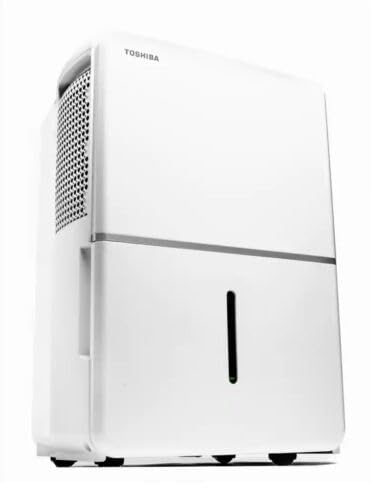Toshiba 50-Pint 115-Volt ENERGY STAR MOST EFFICIENT Dehumidifier with Continuous Operation Function covers up to 4,500 sq. ft. TDDP5013ES2 w/ 1 Year Extended CPS Warranty Included (Renewed)