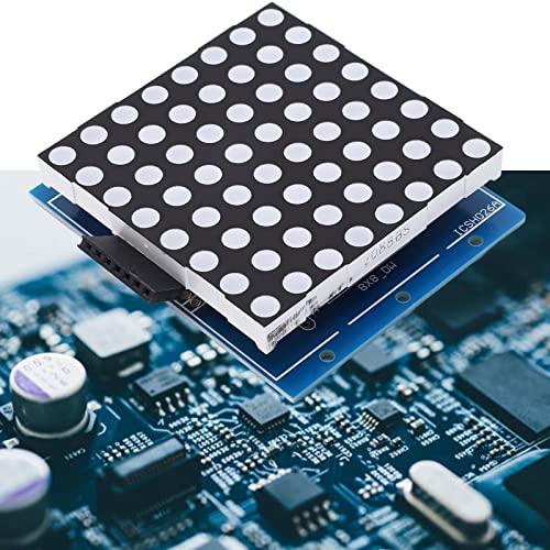 Oumefar LED Matrix Module Display Kit, 64 Bit DC5V LED Matrix Control Module Extensible High Speed 74HC595 Chip Bright Easy to Drive for 328 Controller Electroniccomponents