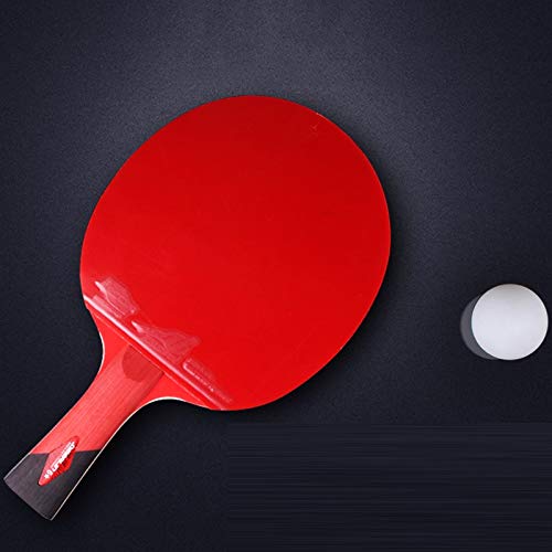 Hewen-Ping Pong Set Durable Portable Pingpong Paddle Table Tennis Racket Ping Pong Bat Set with 1 Rackets, 10 Balls Table Tennis Bat (Size : Long)