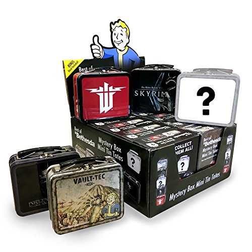FanWraps Bethesda: Mystery Mini Series 1 (One Random Tote) Fallout Skyrim & Others Tin Luncbox, Multi