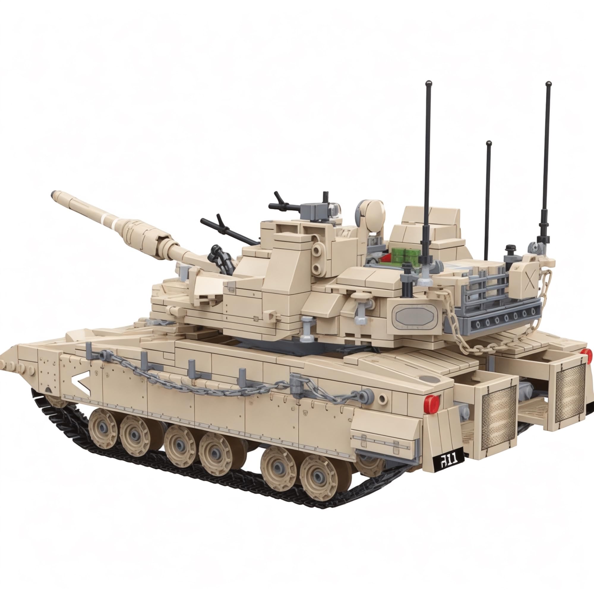 General Jim's Israeli Merkava MK 4M Main Battle Tank Building Block Set β 1,540 Pieces β Detailed Medium Tank Model Compatible with Major Brands