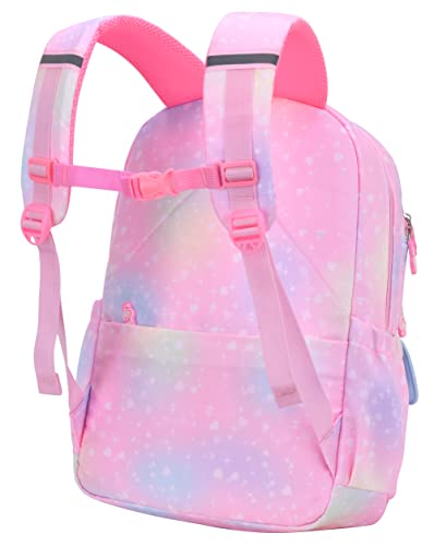 Wraifa Girls Backpack Elementary School Backpacks for Girls Cute Princess Preschool Middle School Bag Kids Bookbag (Z-Heart Pink With Lunch Box)