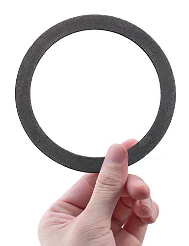 KONE Strainer Gasket Seal Ring, 2 Pack Rubber Gray Washer Fits for 3-1/2 Inch Kitchen Sink Drain No Need Plumber Putty…