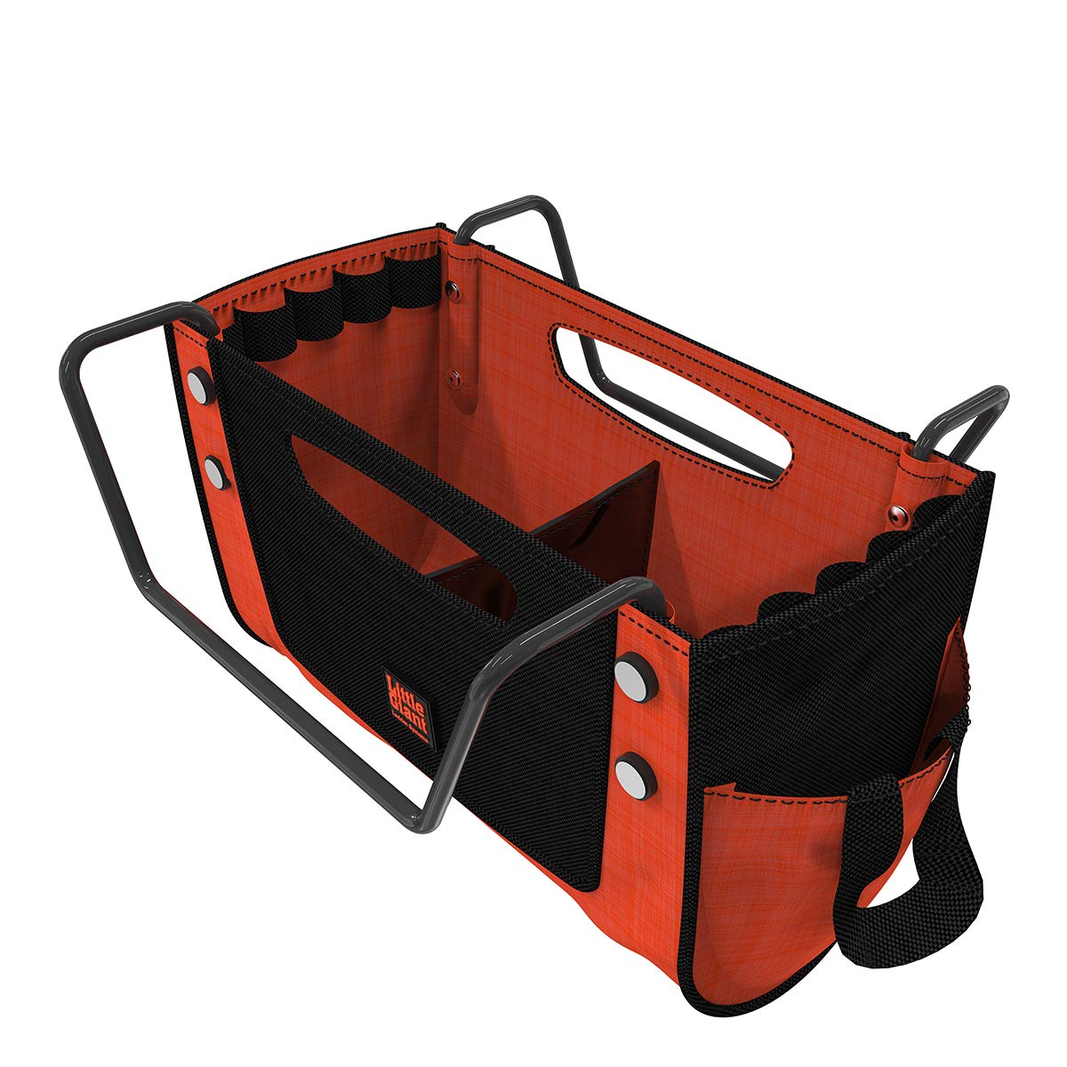 Little Giant Ladder Systems Jumbo Step Aluminum Stepladder (2 Foot, 3 Steps) and Cargo Hold Tool Pouch Accessory