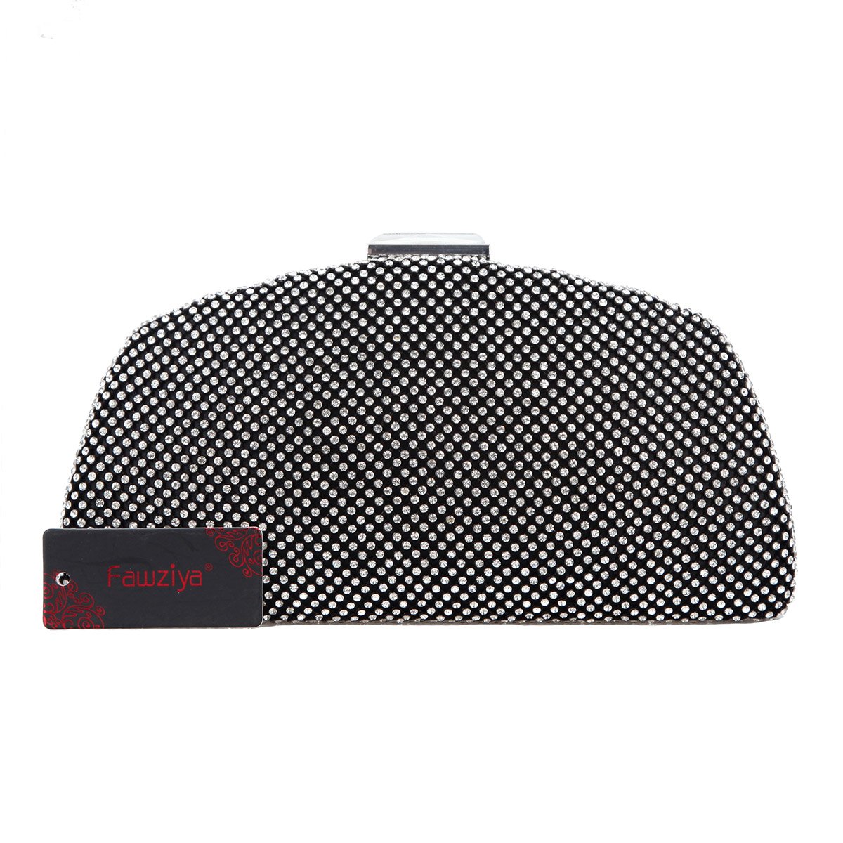 Fawziya Evening Clutch Bling Rhinestone Novelty Oversized Purses For Women Formal-Black