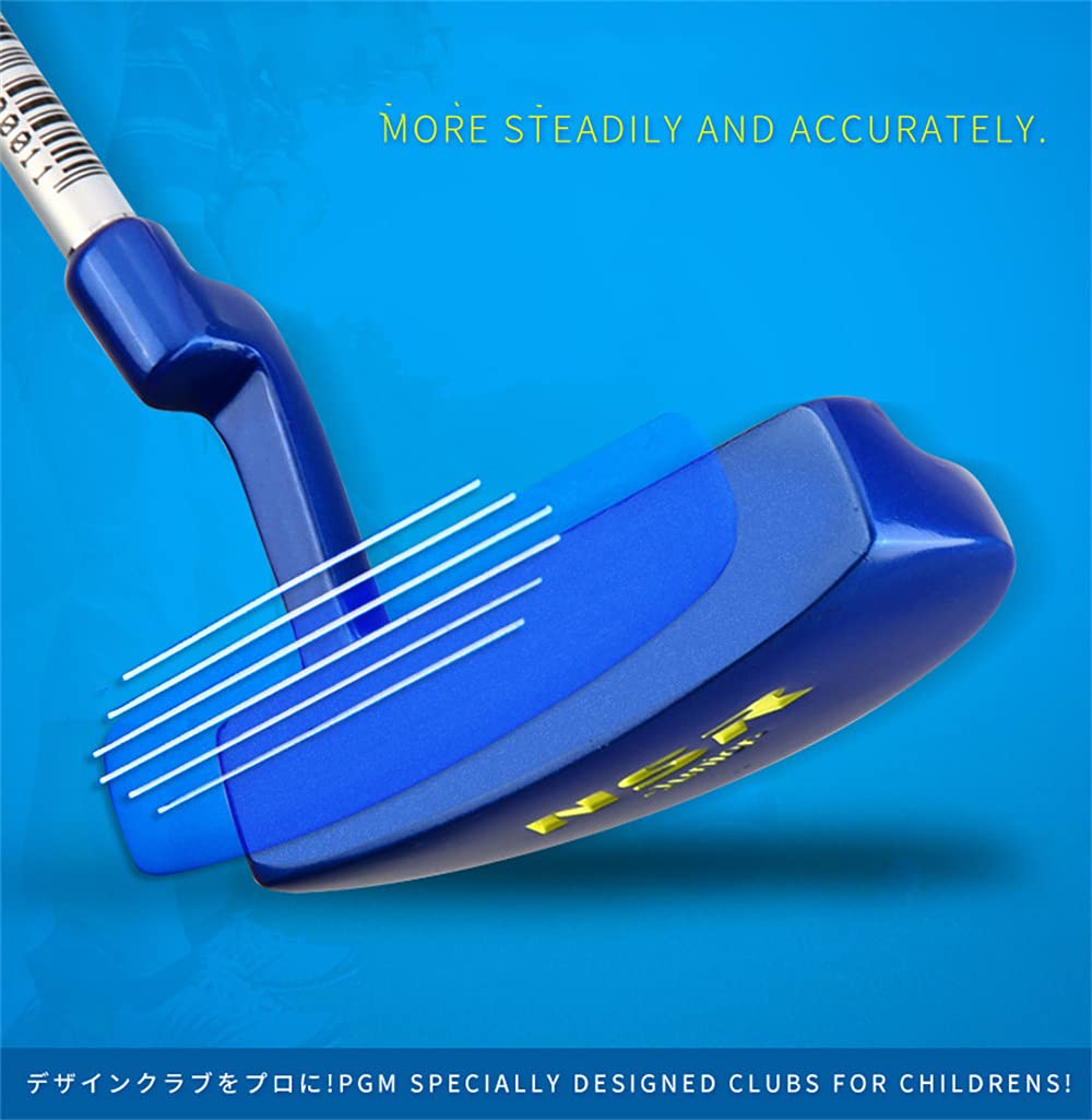 Golf Putters Kids Left Handed Beginners Practice Golf Clubs 3-12 Children Outdoor Golf Sports (Blue,for 9-12Y)