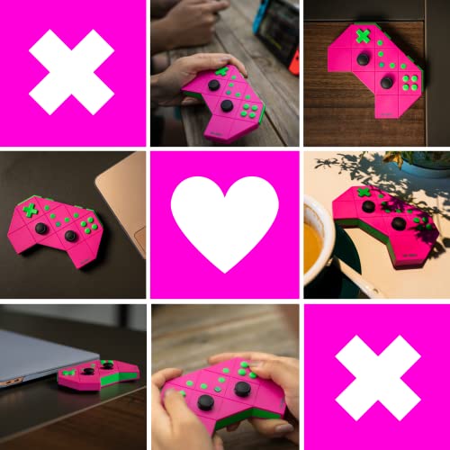 PB Tails CHOC Pink Switch Controller | Bluetooth Wireless Game Controller for Android, PC, STEAM, Raspberry Pi, Windows | Cute Switch Controller | Ideal Gaming Collectibles & Gaming Gift | Neon Pink