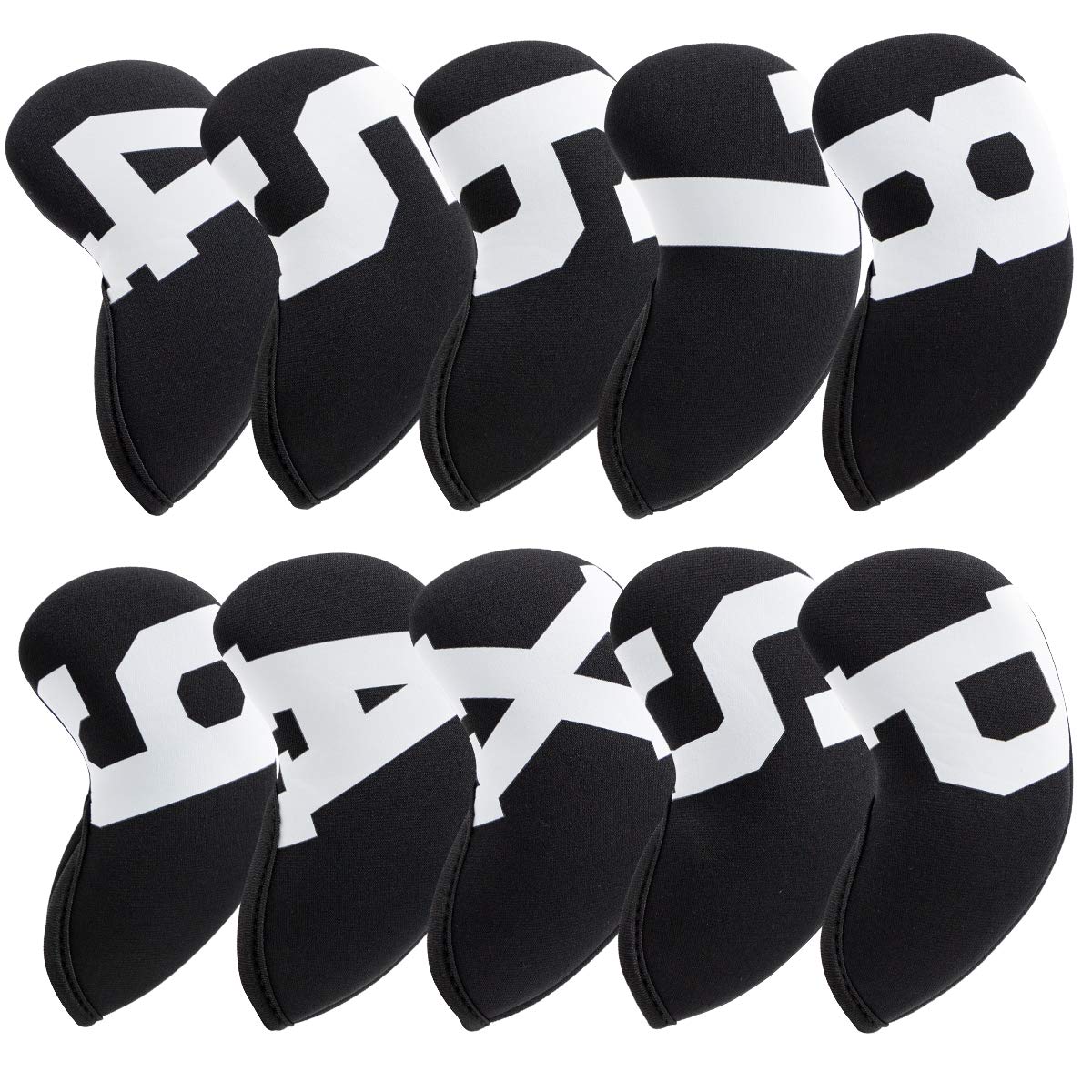 Golf Iron Covers,Golf Iron Head Covers with Colorful Number Neoprene Golf Iron Covers Set,Golf Club Head Covers for Iron Set Fit All Brands Golf Iron Headcovers 4/10pcs