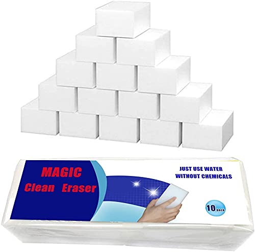 FIV Magic Cleaning Eraser Sponge Melamine Foam, Just Add Water Multi Purpose Bathroom Kitchen Floor Baseboard and Wall Cleaner