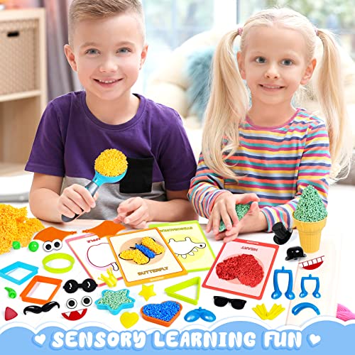 Modeling Clay Foam Beads Play Kit, 5 Blocks of Sensory Toys for Kids Fine Motor Skills Toys, Preschool Educational Learning Toy