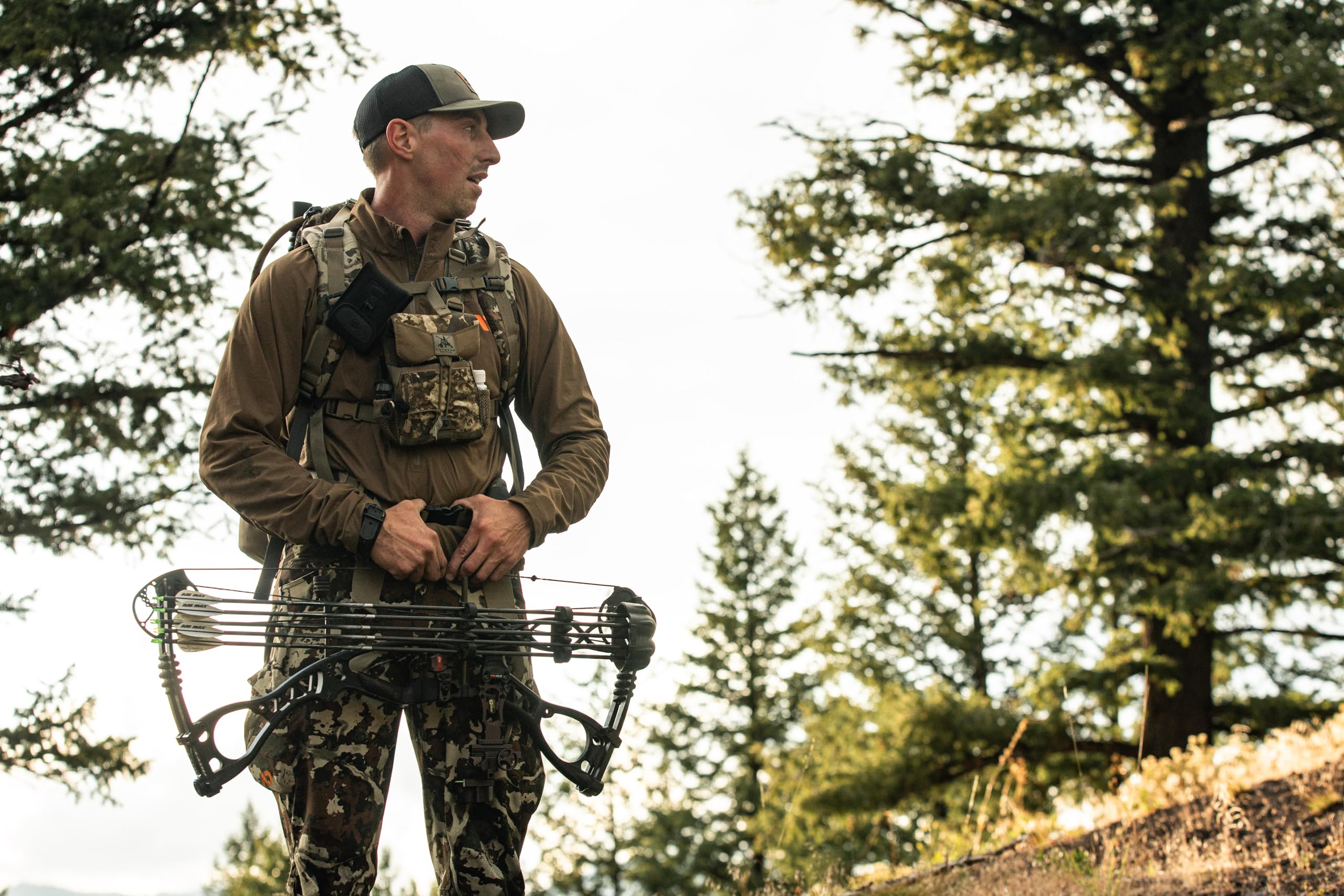 First Lite Men's Ridgeline QZ Pullover - Lightweight Weather Resistant Hunting Midlayer - Dry Earth - X-Large
