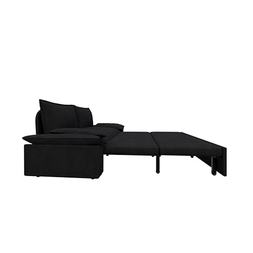 Verfur 3 in 1 Pull Out Couch Bed Sleeper Sofa,Modern Upholstered Loveseat Lounge Sofa & Couches w/Reclining Backrest, Convertible Futon Love Seat Small Furniture for Living Room