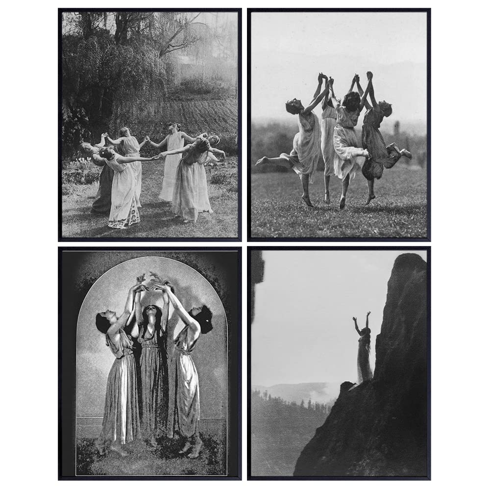 Pagan Decor - Wicca Wiccan Decor - Faerie Goddess Witch Decor - Witchcraft Supplies Accessories - Gothic Home Decor - Goth Wall Art Set - Pagan Gifts - Black Magic, Alchemy, Occult, Mysticism