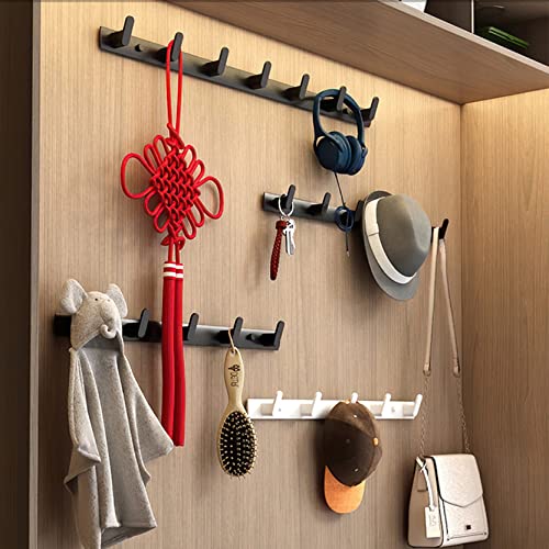LUYU Wall Mounted Hook Rack Entryway Kitchen Bathroom Storage Organizer Hanger for Coat Bag Hat(3 Hook Gray)
