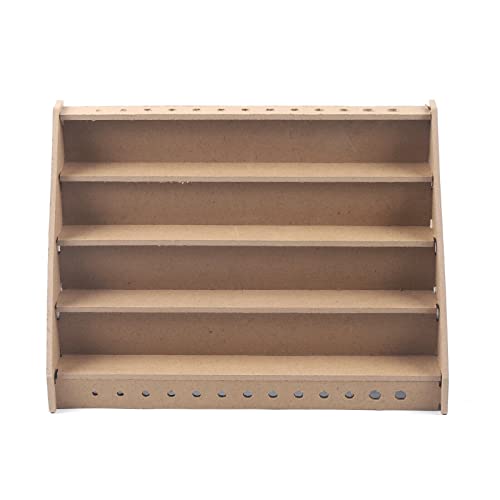 YIYIBYUS Wooden Pen Organizer - 4 Tier Wooden Storage Rack Stand Holds Acrylic Paint Bottle Model Hobby Parts US,Multi-Functional DIY Pen Holder Box, Easy Assembly, Home Office Art Supplies Organizer
