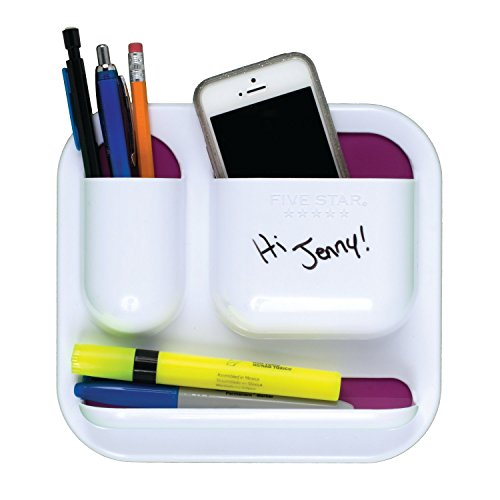 Five Star Locker Accessories, Magnetic Tri-Pocket Storage with Dry Erase Surface, Color Selected For You (81136)