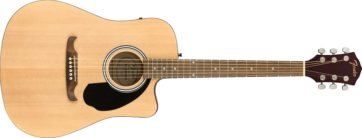 Fender FA-125CE Single-Cutaway Walnut Fingerboard 6-String Natural Acoustic Guitar (Right-Handed, Natural)