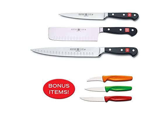 Wüsthof Classic 3-Piece Chef's Knife Set with Paring Knives