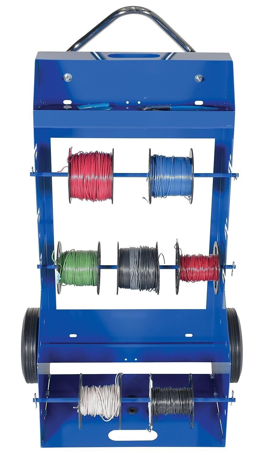 Vestil WIRE-D-WHK Portable Unit with Casters and Handle for Wire Reel Caddy, 21-7/8" Length, 29" Width, 47-5/16" Height