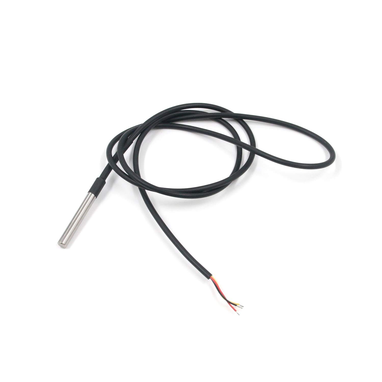 FarBoat 5Pcs DS18B20 Temperature Probe Thermometer Waterproof Sensor Digital Thermal Temp with Heat Resistance Thermal Cable(1M/39inc)