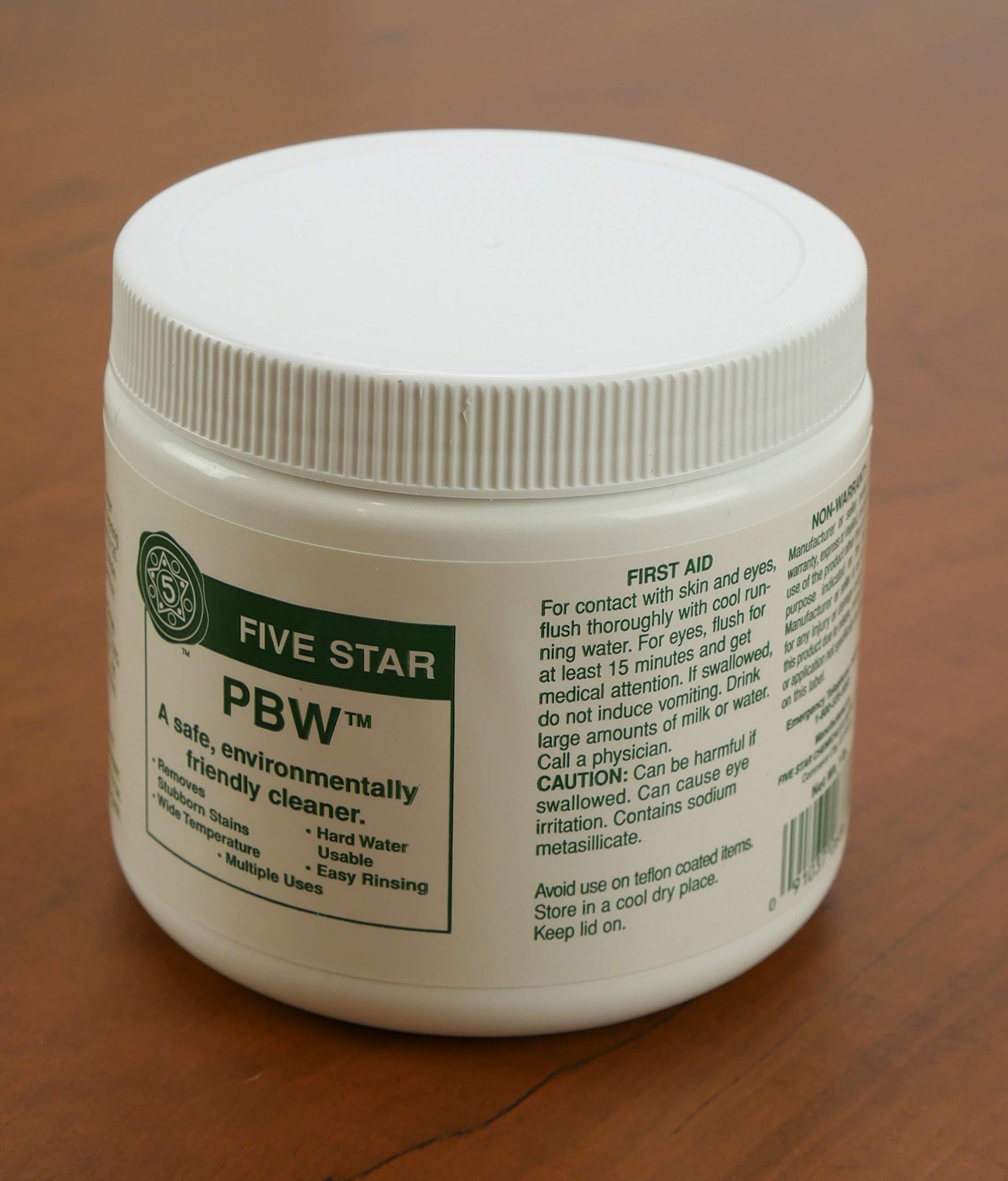 Five Star PBW - 1 lbs - Non-Caustic Alkaline Cleaner, White - pbw1