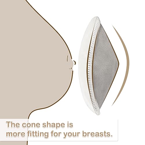 haakaa Reusable Nursing Pads Washable Breast Pads for Leaking Milk Nipple Pads Breast Feeding Essentials with Wash Bag, 8 Pack