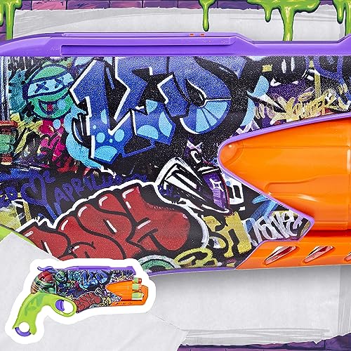 NERF Teenage Mutant Ninja Turtles Blaster, 10 Elite Darts, Toy Foam Blasters for 8 Year Old Boys & Girls & Up