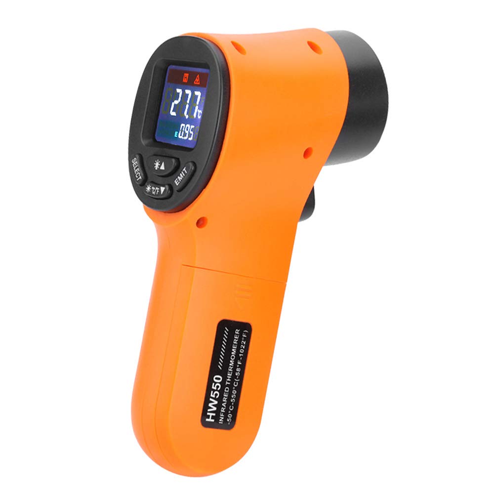 GoolRC Handheld Non-Contact Digital Infrared Thermometer Pyrometer Aquarium LCD Laser Thermometer Outdoor Industrial Thermometer -50~550 C (Not Accurate for Human Temperature),Battery Not Included