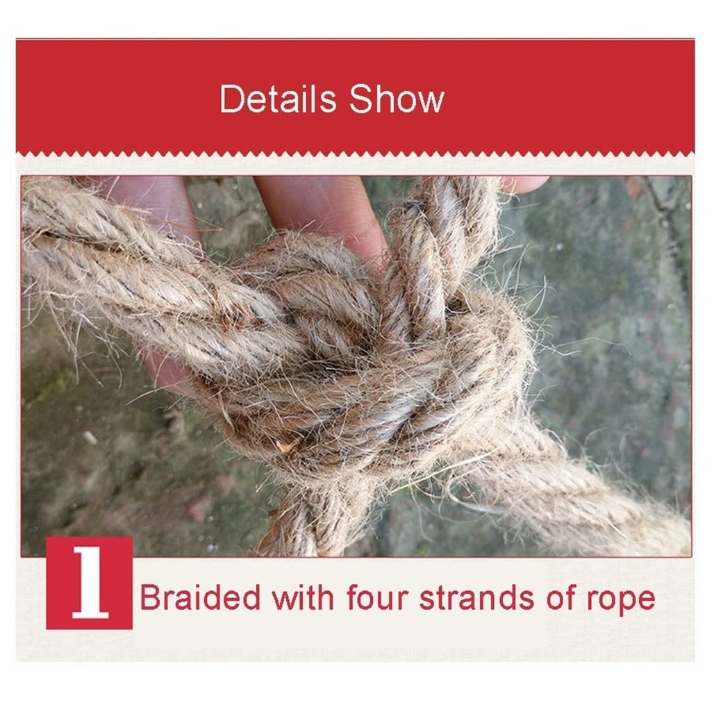 OUYOXI Balcony Anti-Fall net Hemp Rope Child Safety Net Ceiling Decoration Net Hanging Clothes Net Partition Protection Net Rope Net Safety Net Thick Hemp Rope Net Dia 4mm Mesh 6cm(Size: