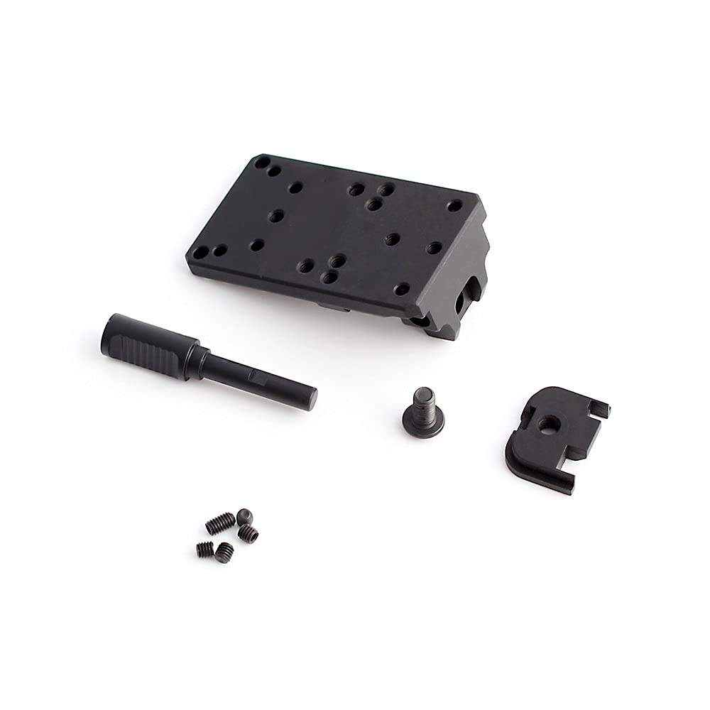 Gotical Universal Optics Mount Pistol Red Dot Scope Reflex Mount Plate Base Pistol 17 19 22 23 Rear Sight Reflex Mount (Black - Pack of 3)