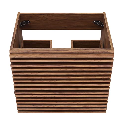 Modway Render 24" Wall-Mount Bathroom Vanity Cabinet in Walnut - Sink Basin Not Included