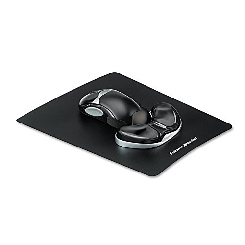 Fellowes 9180701 Gliding Palm Support,Gel,Antimicrobial,9-Inch x11-Inch x3/4-Inch,Black