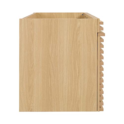 Modway Render 48" Double Sink Compatible (Not Included) Bathroom Vanity Cabinet in Oak