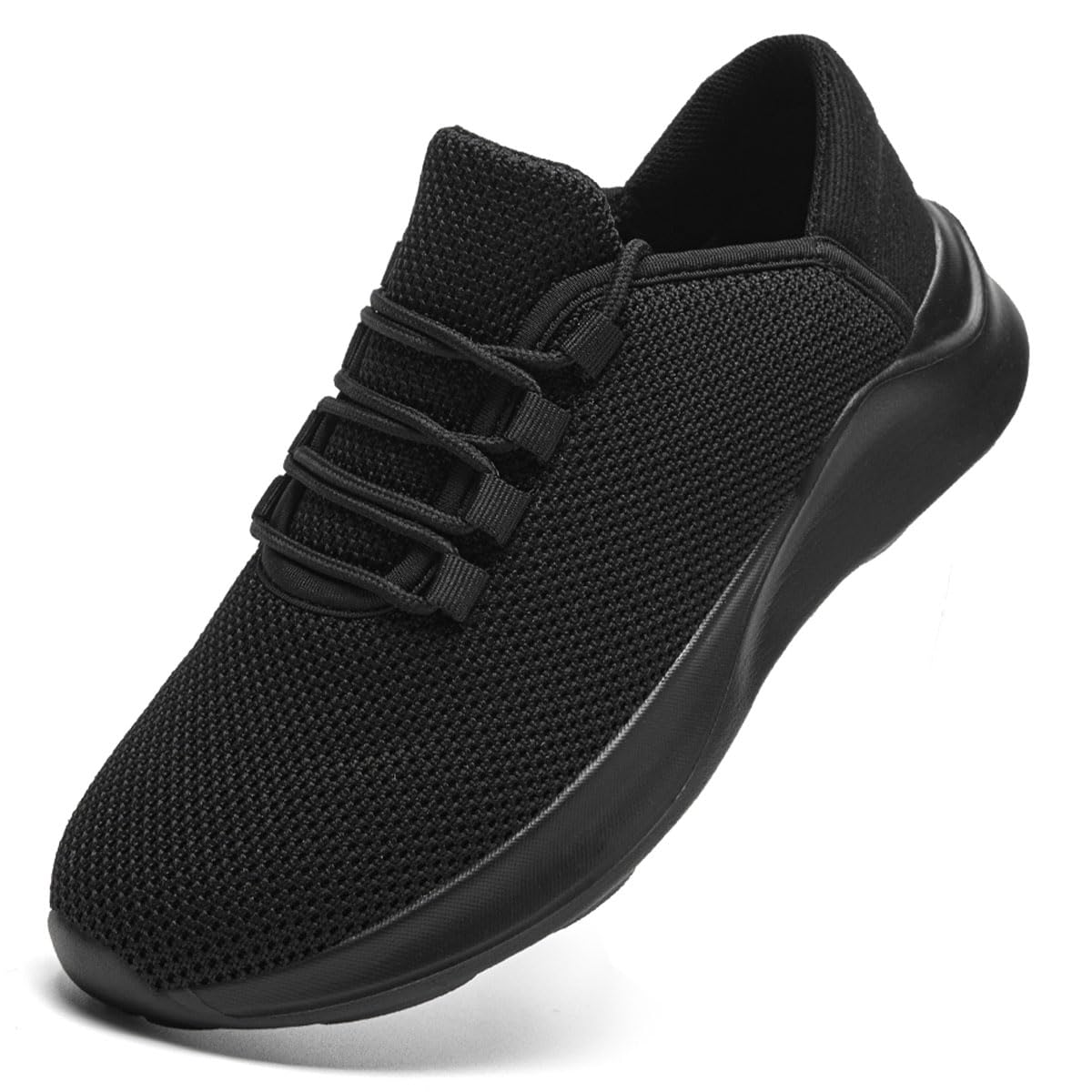 HIIGYL Womens Running Shoes Lightweight Breathable Walking Sneakers Athletic Workout Gym Tennis Shoes All Black Size 9