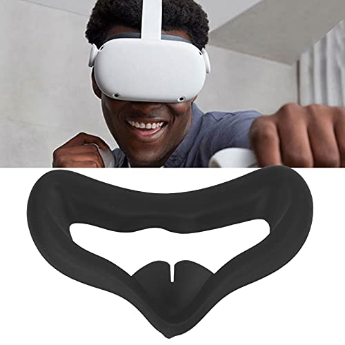 Face Pad Cushion, VR Comfortable Washable Eye Protect Cover Light Blocking for VR Gaming Headset(Black)