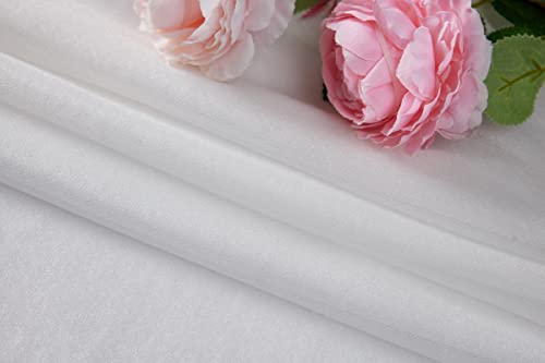 Mohoeey 20ft White Wedding Arch Draping Fabric,Sheer Backdrop Curtains Draps Decorations for Wedding Ceremony Party Ceiling Home Decoration